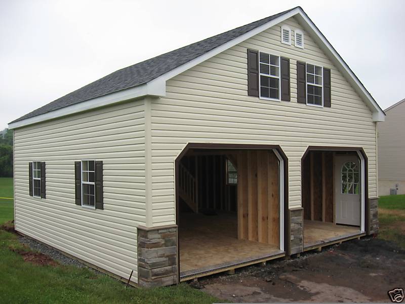 Two Story Garages Amish