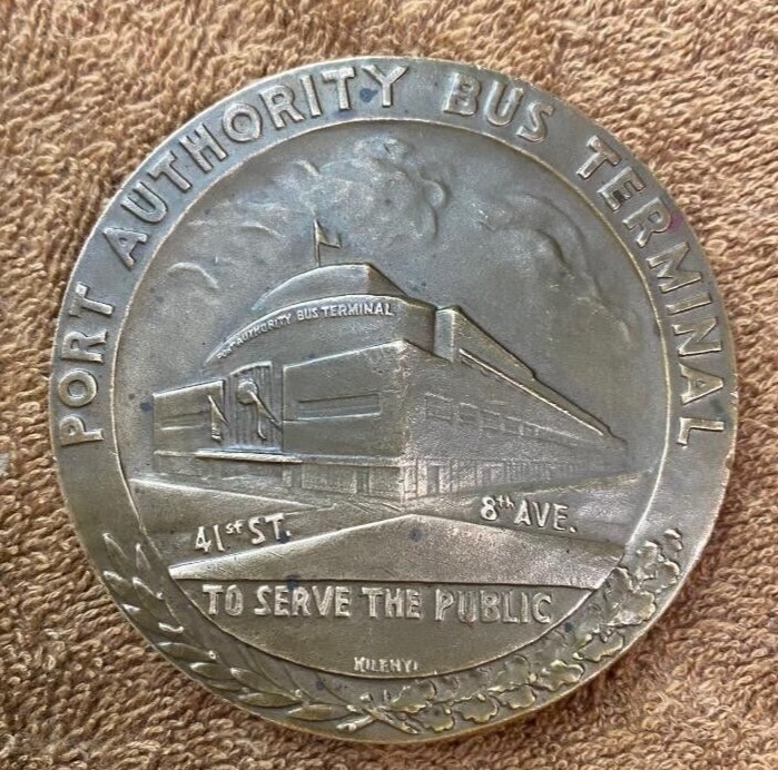 1950 Bronze Medallion Port Authority Bus Terminal NYC NJ by Julio ...