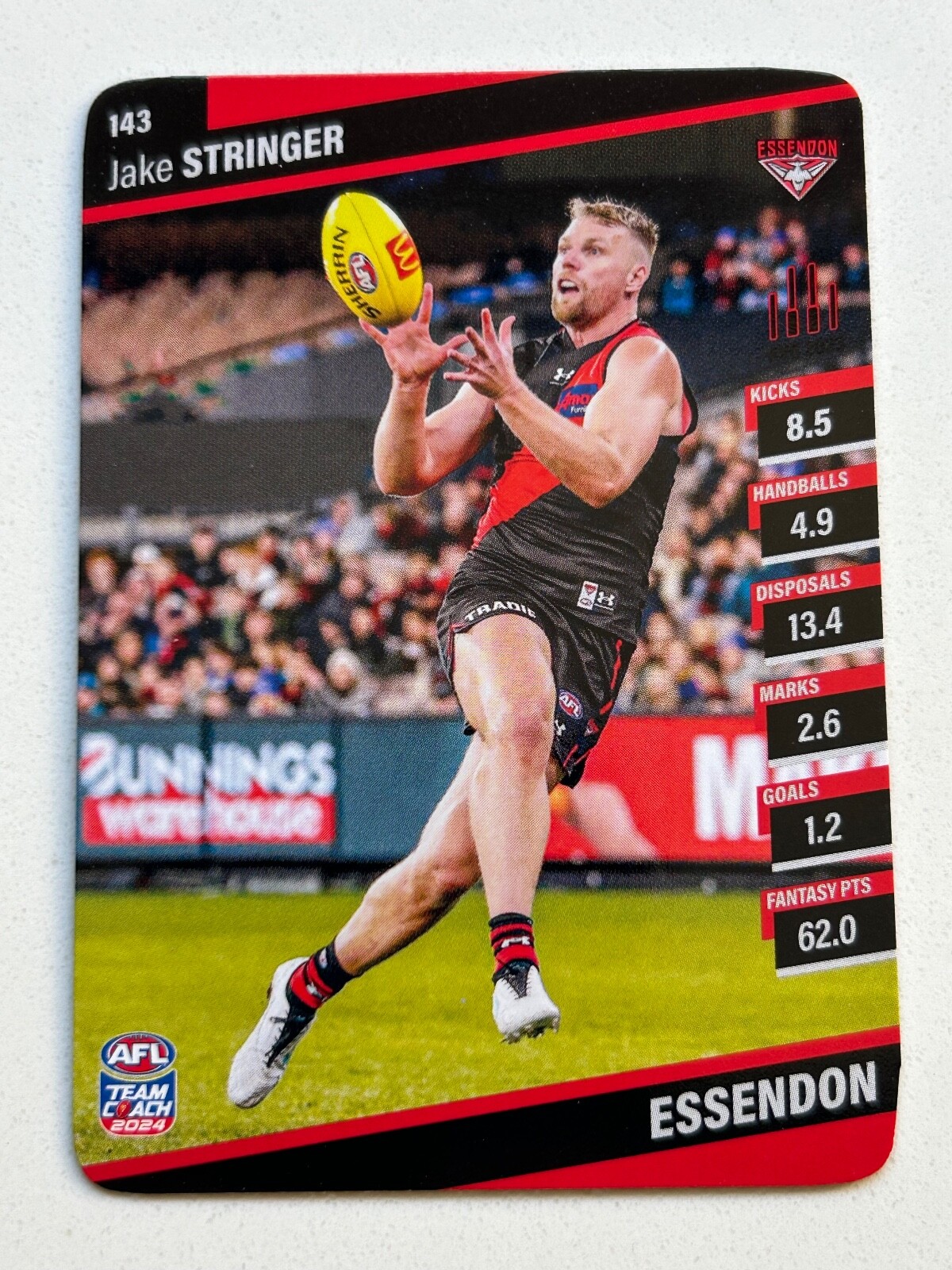 2024 AFL Teamcoach Common Card 'Jake Stringer' Essendon #143 | eBay ...