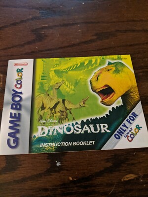 Gameboy Color Dinosaur Instruction Booklet | eBay