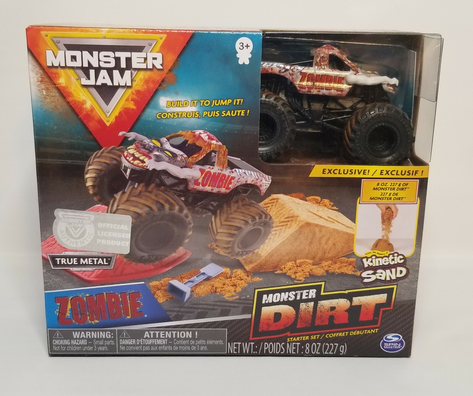 Monster Jam Dirt Starter Set Zombie Truck 1:64 Scale Kinetic Sand NEW ...