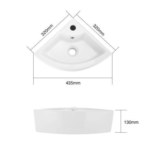 Small Quarter Corner Basin Sink Cloakroom Bathroom Hand Wash Sink Wall ...