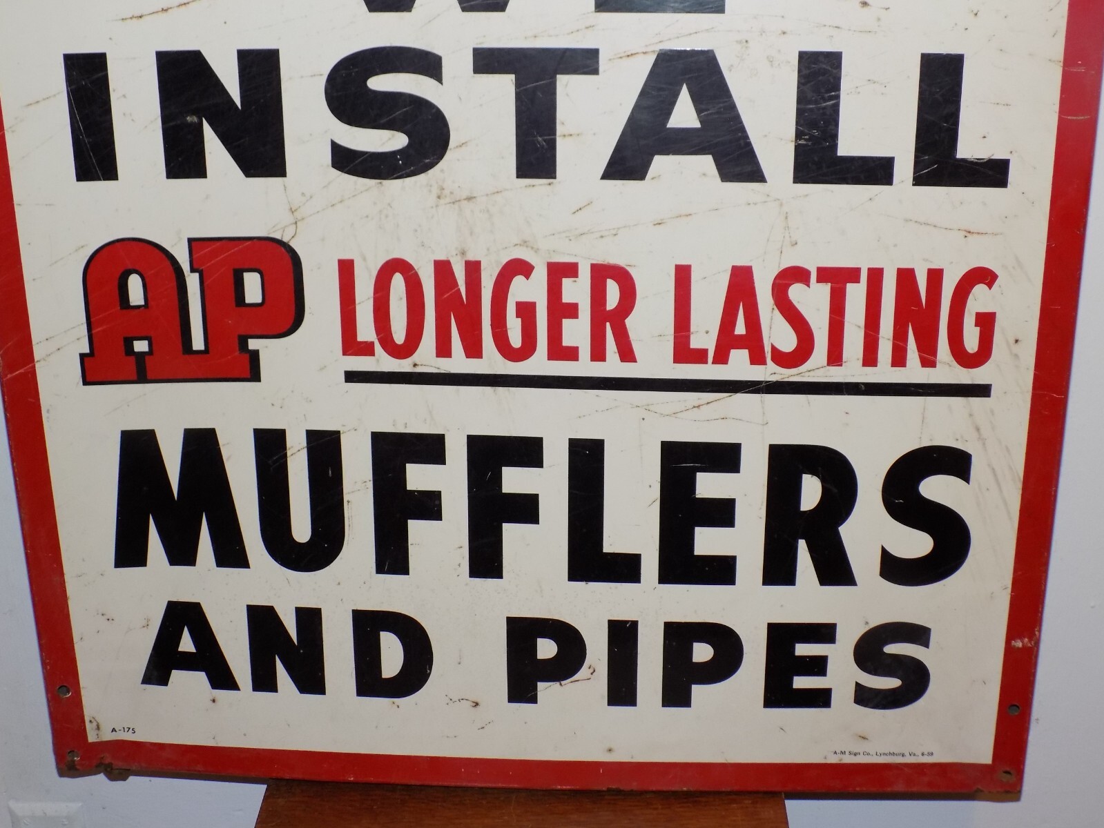 Vintage 1959 AP Muffler and Pipes Heavy Metal Sign | eBay