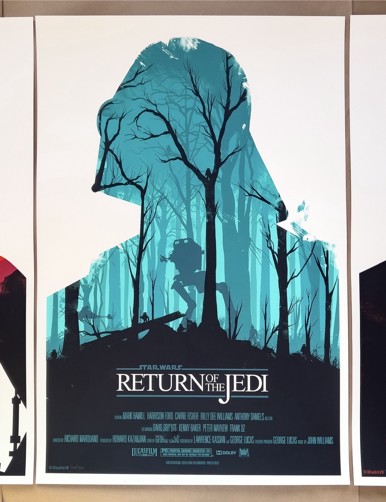 Olly Moss STAR WARS TRILOGY Poster SET MONDO Screen Prints EMPIRE JEDI ...
