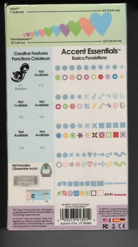 Accents Cricut Cartridge