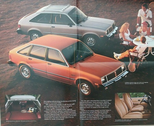1982 Pontiac T1000 POSTER Brochure / Pamphlet: 3, 5 Door, T-1000...New ...
