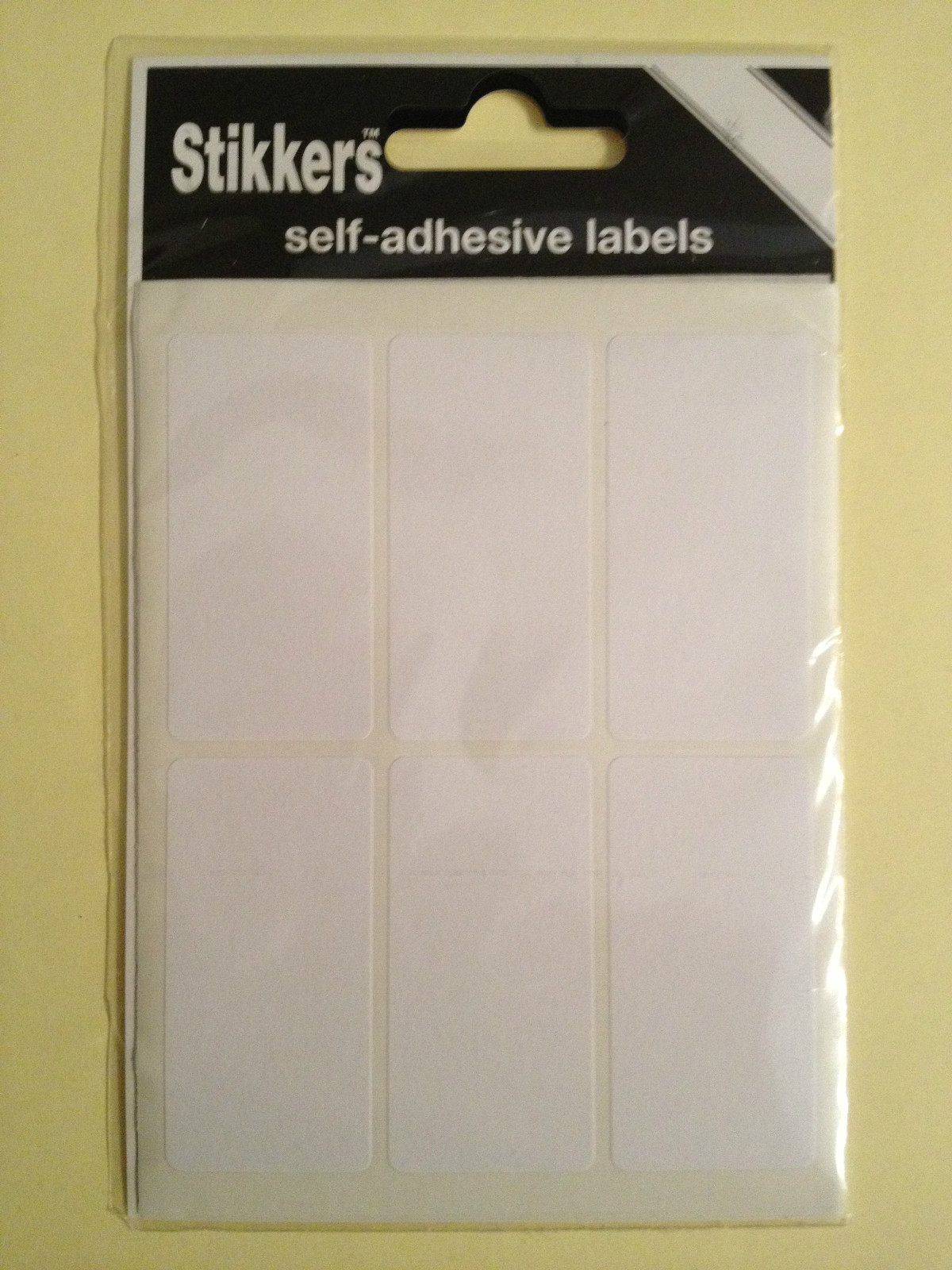Sticky Blank White Plain Labels (2 PACKS) Self Adhesive Address Labels ...