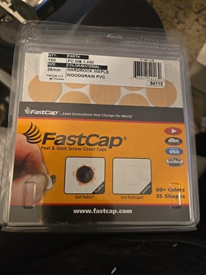 FastCap Peel & Stick Screw Cover Caps 25mm Hard rock Maple 100 Pcs. | eBay