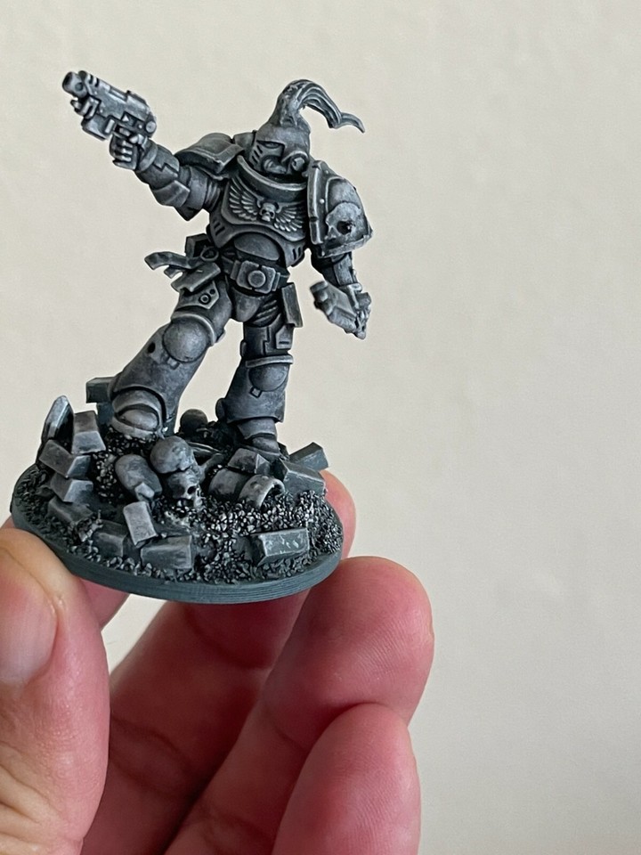 Space Marine True Scale Captain Primaris space wolf conversion 40k bits ...