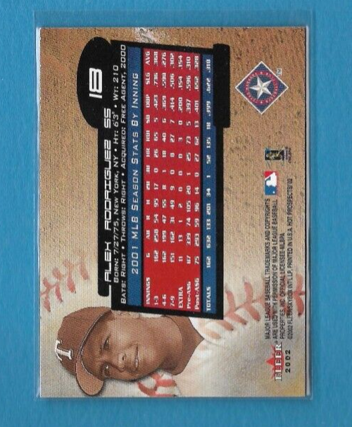 2002 Fleer Hot Prospects Alex Rodriguez Card, Texas Rangers #18 | eBay