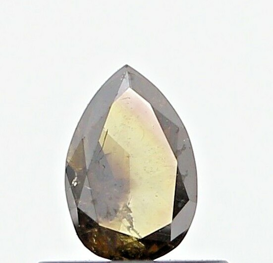 Natural real diamond 0.28tcw grayish green sparkling pear modified ...