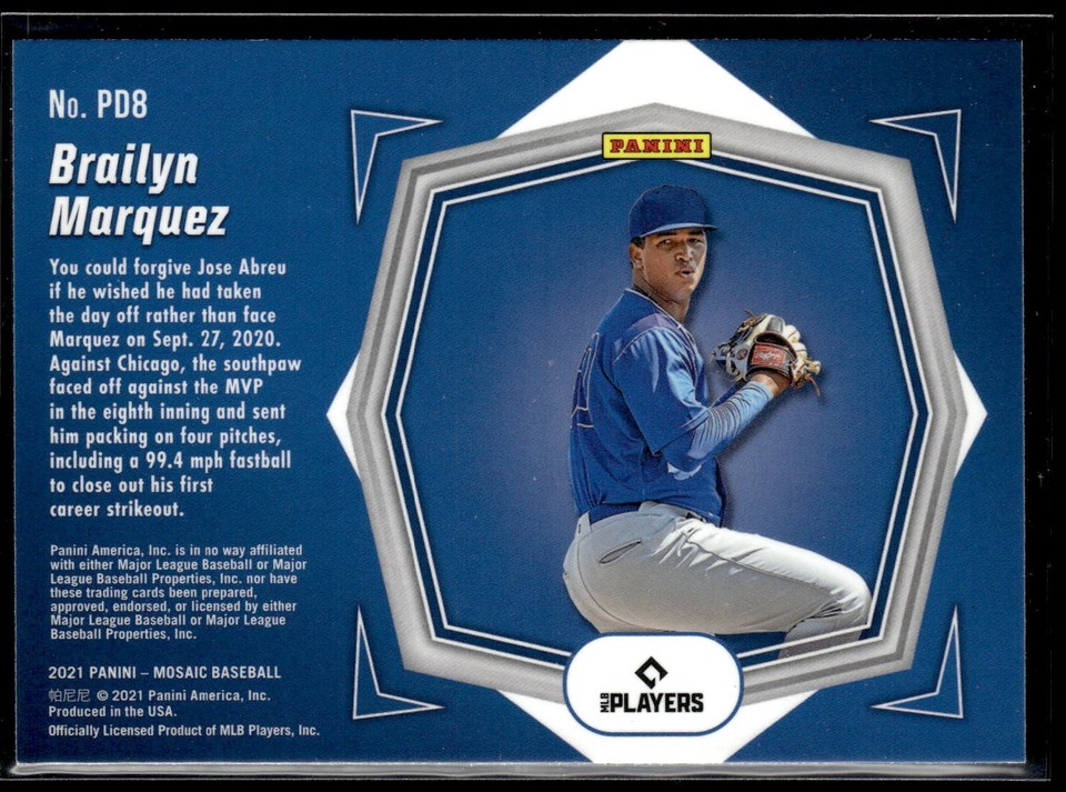 Brailyn Marquez 2021 Panini Mosaic #PD8 Debuts Chicago Cubs | eBay