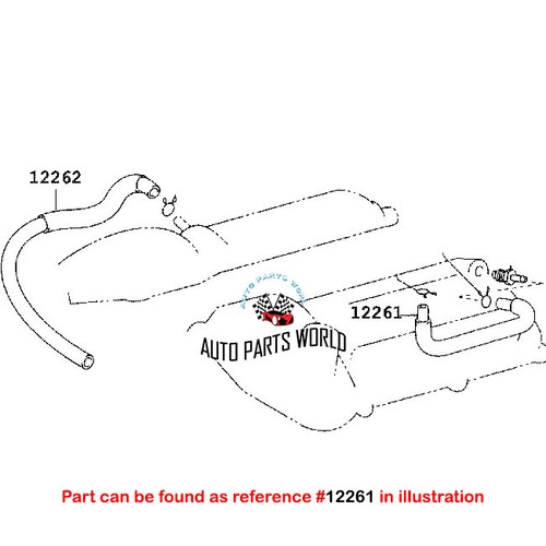 GENUINE OEM TOYOTA 4RUNNER FJ TACOMA TUNDRA 4.0L VENTILATION HOSE 12261 ...