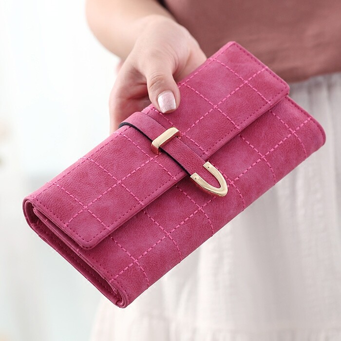 Woman Wallet Leather Clutch Cute Purse Female Purse Lady Trifold Long ...