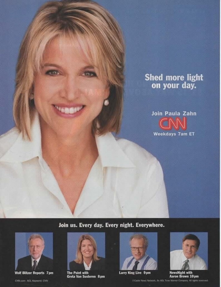 Lot 2 Print Ad 2002 Journalist Paula Zahn Morning TV CNN Shed More ...