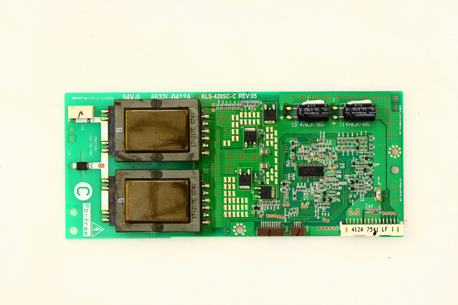 Vizio 42" VU42L GV42L ARION AD-LC42F 6632L-0412A Backlight Inverter ...