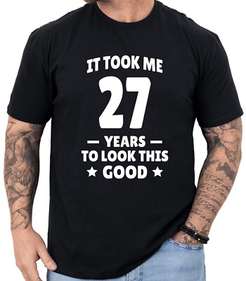 27th Birthday Shirt Turning 27 Birthday Gift 27th Birthday Gifts Men ...