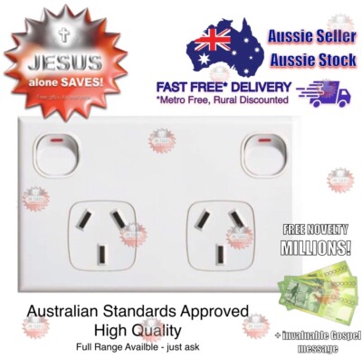 DEXTON Double Power Point GPO Powerpoint 10A DXWGP02 Australian ...
