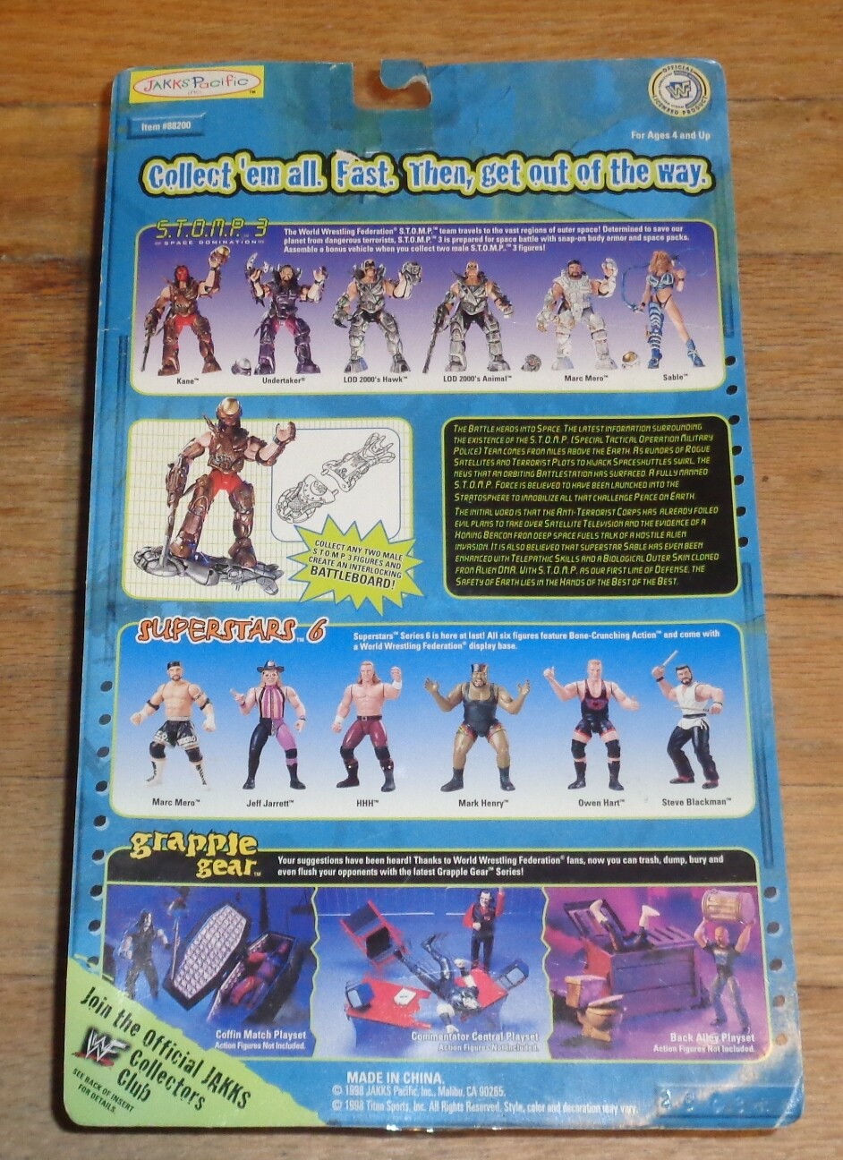 1998 WWF Jakks Marc Mero figure WWE Wrestling MOC STOMP 3 WCW Johnny B ...