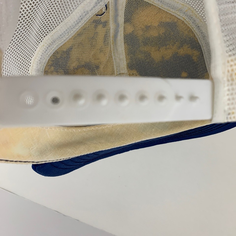 Vtg GE General Electric Patch Hat 2-Tone Mesh USA Snap Back Trucker Dad ...