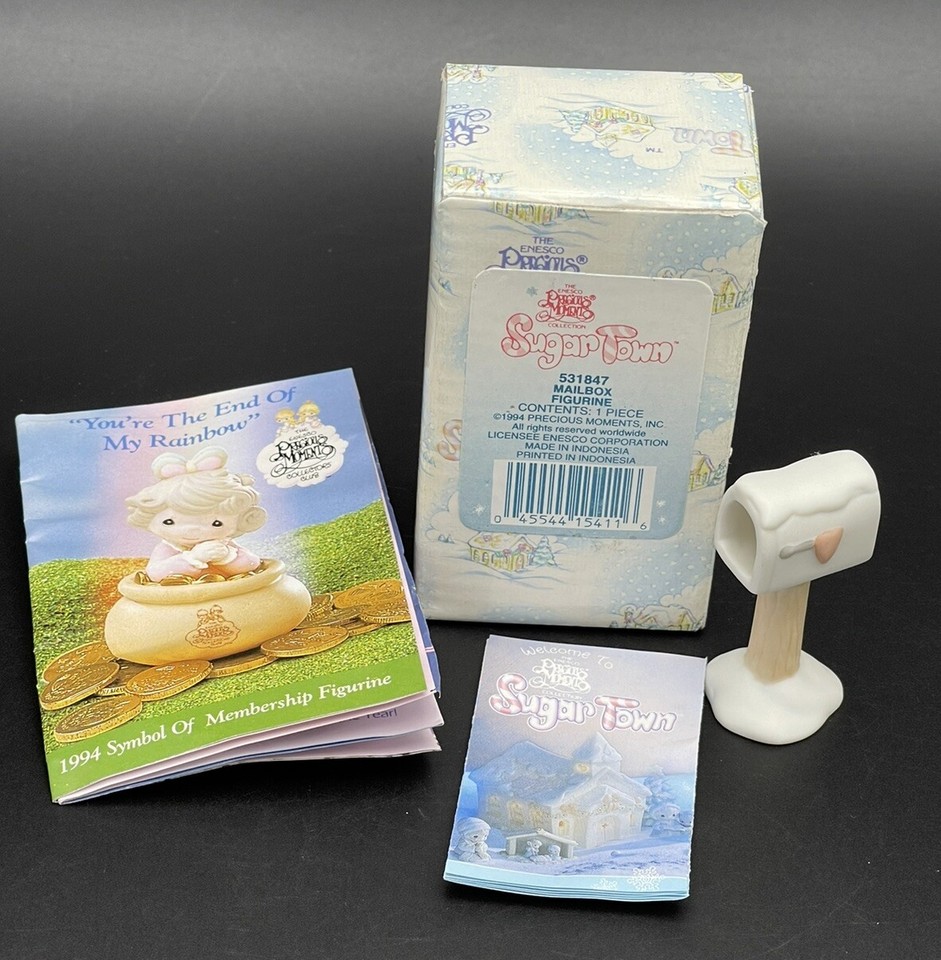 Precious Moments Sugar Town Mailbox Figurine 531847 1994 45544154116 | eBay