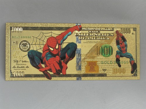 Spiderman Banknote Non Paper Money Heros Spider-Man Superhero Comic Art ...