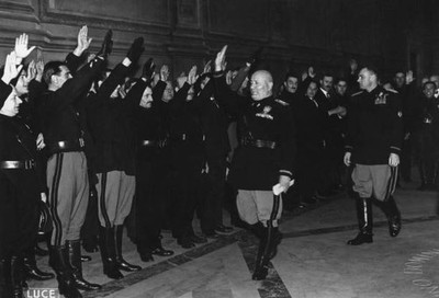Benito Mussolini at the Venice Palace in Rome Italy March 21 1940 Old ...