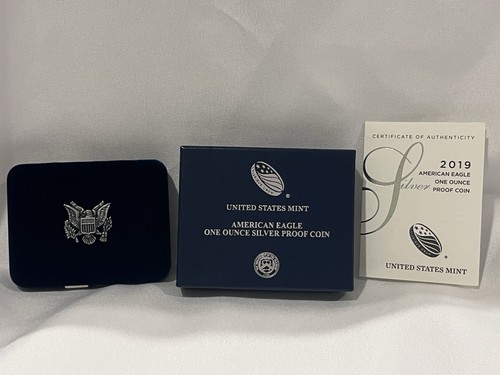 2019 W Proof American Silver Eagle Dollar Coin Box COA | eBay