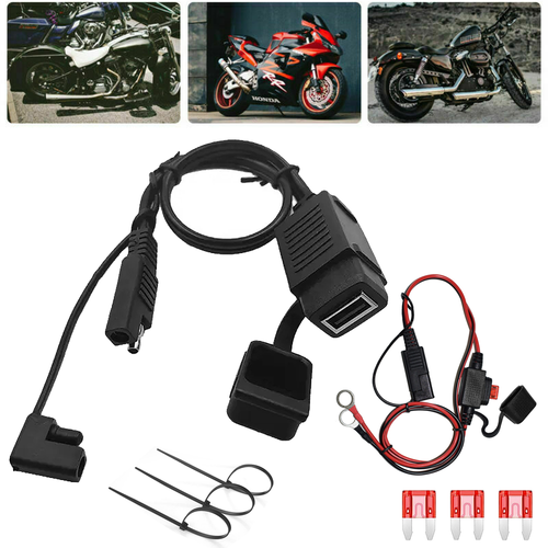 12V Motorcycle Adapter Motorcycle USB Power Socket Adapter for ...
