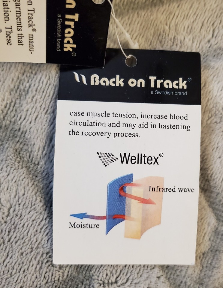 BACK ON TRACK Human 47 1/4" x 63" FLEECE Blanket Welltex Infrared ...