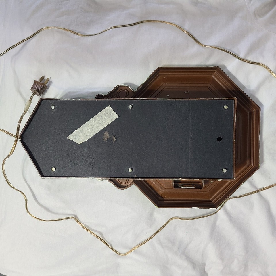 Vintage Custom Marble Spartus Regulator Pendulum Wall Clock CHIME WORKS ...