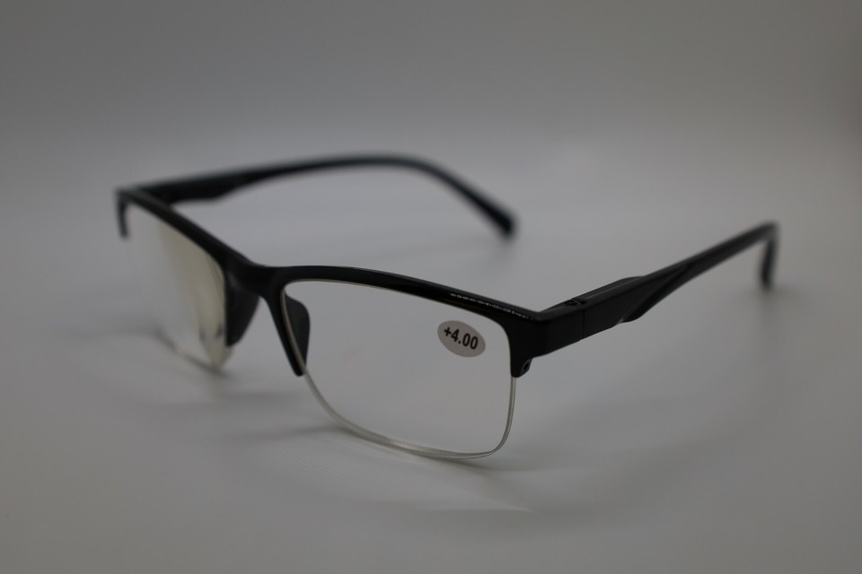 4 Packs Men Women Unisex Square Half Frame Reading Glasses Spring Hinge ...