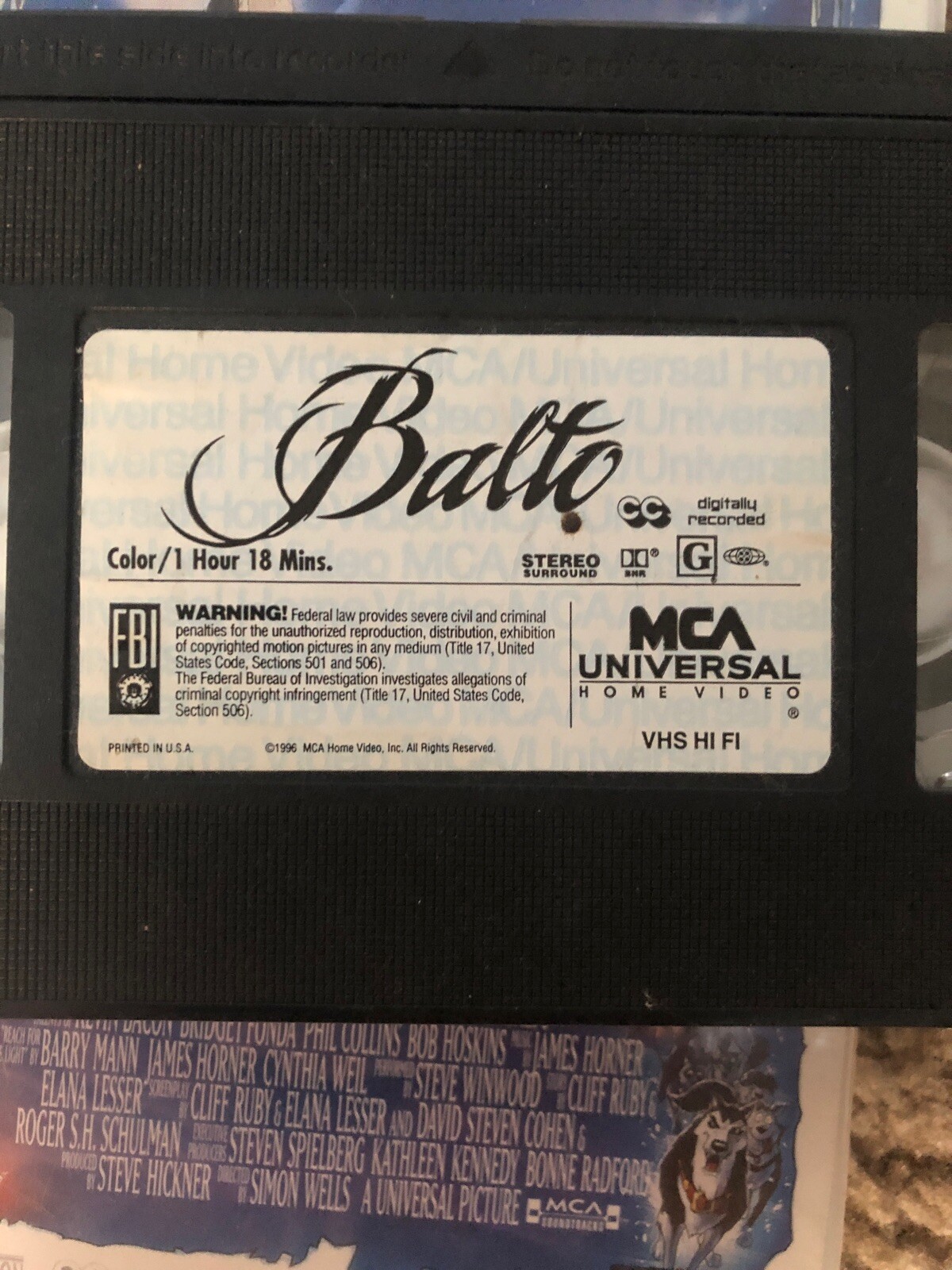Balto (VHS, 1999, Clamshell) | eBay