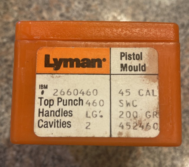 Lyman Bullet Mold 4 Cavity 45 Caliber 200gr SWC 452460 for sale online ...