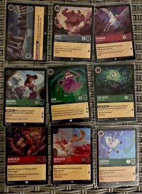 Disney Locarna Hercules COLD FOIL Lot of 9 Cards sleeved in great ...