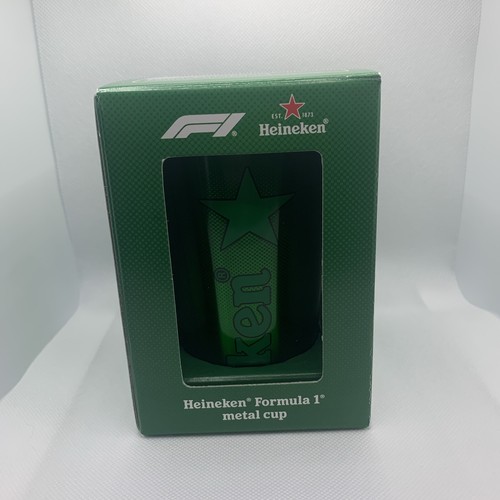 Rare New Heineken beer formula 1 F1 metal Aluminum Metal Open cup with ...