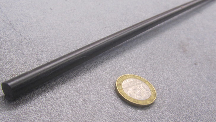 Nylon 66 Round Rod, Black 3/8" Dia- .375" x 12" Length -12 Units, 12 Ft ...