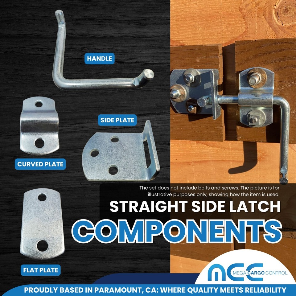 8 Pack Straight Side Gate Stake Bed Latch Bracket Set for Utility ...