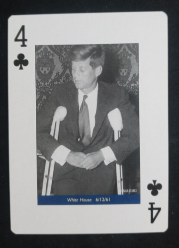 2004 JFK John F Kennedy Playing Card 4 Clubs | eBay