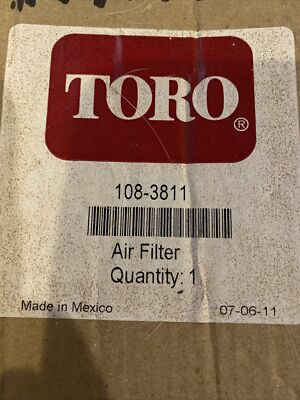 Genuine Toro 108-3811 Air Filter 75311 74213 74214 74250 75302 75312 ...