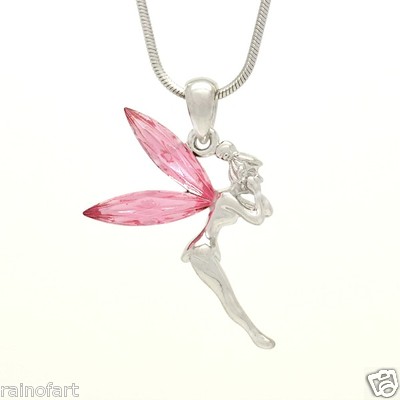 Tinker Bell Made With Swarovski Crystal Tinkerbell Fairy Pink Pendant ...