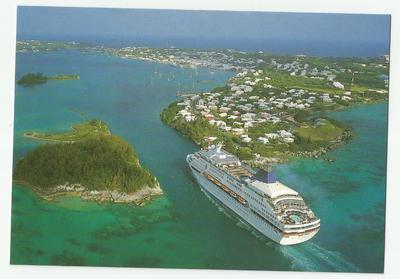 ms DREAMWARD..cruise ship..NCL (1) PC..Entering Town Cut ,St.George ...