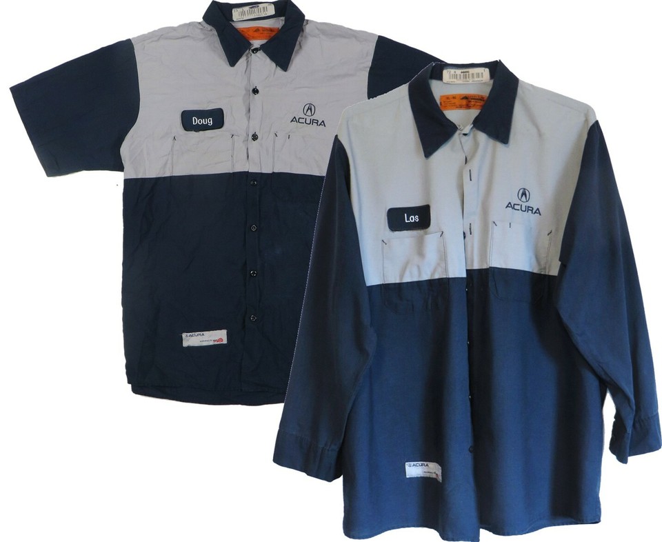 Red Kap Mechanic Technician Uniform Mens Work Shirts Automotive ...