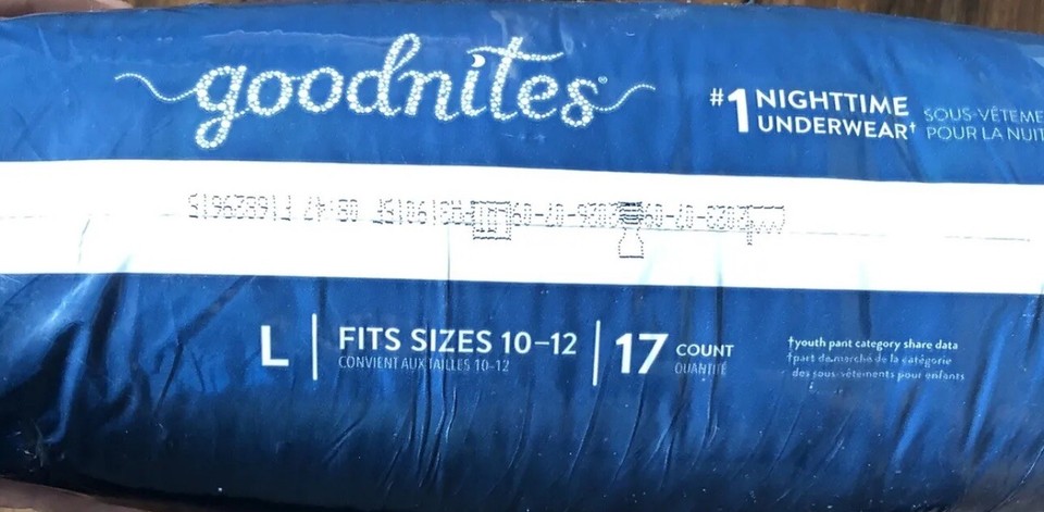 Goodnites Nighttime Bedwetting Underwear L FITS SIZES 10-12 17 Count | eBay