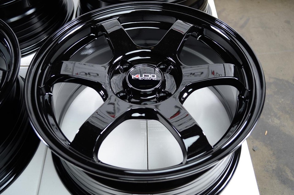 Flow Formed 15" Wheels Rims Black Lightweight 11.2 Lbs 4x100 Civic ...