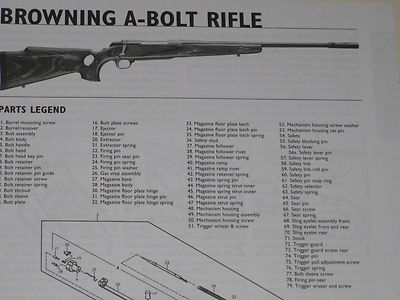 BROWNING A-BOLT RIFLE EXPLODED VIEW | eBay