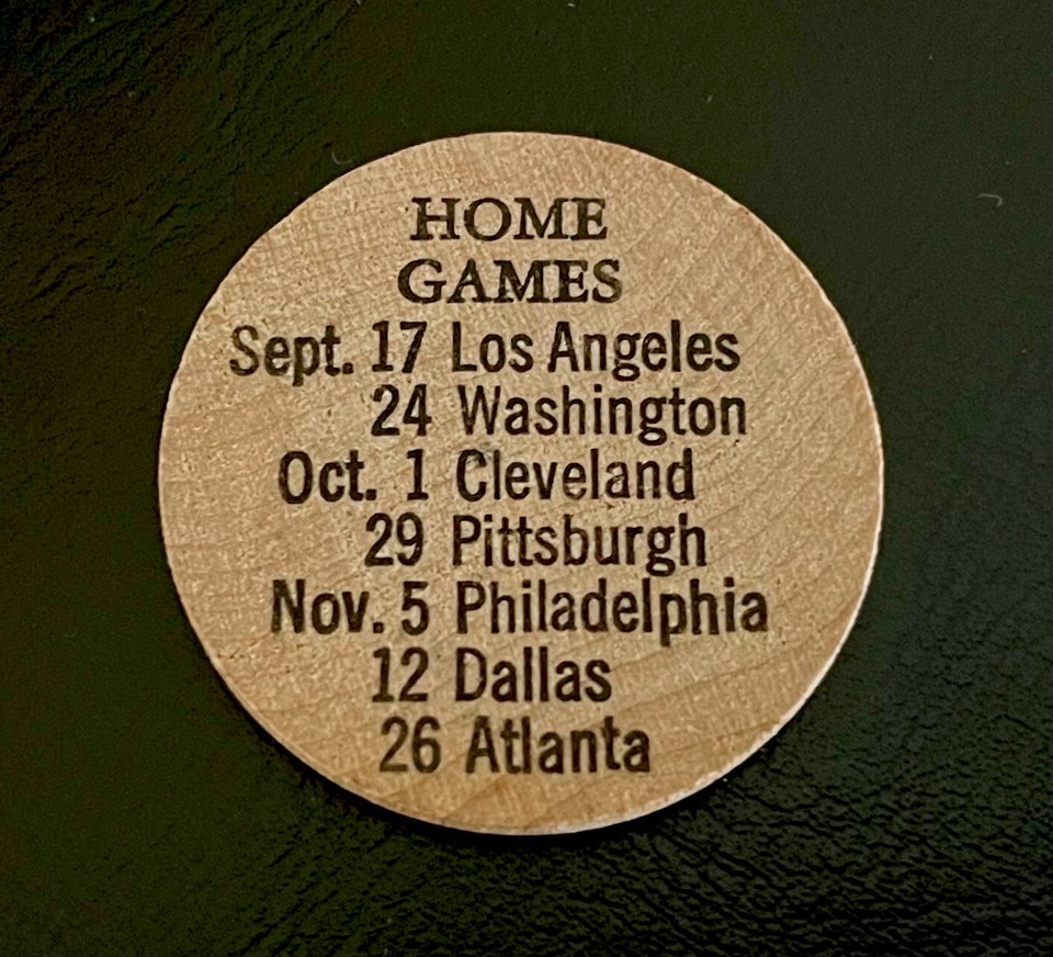 1967 New Orleans Saints NFL Vtg Old 1st First Season Wooden Wood ...