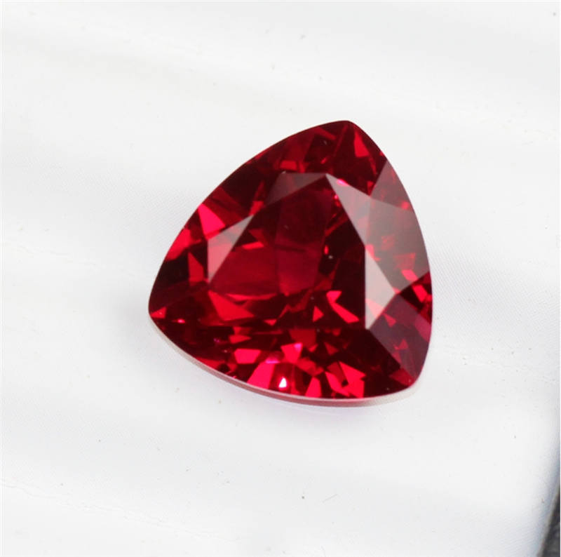 6.85 Ct Natural Flawless Burmese Red Ruby Trillion Cut Loose Certified ...