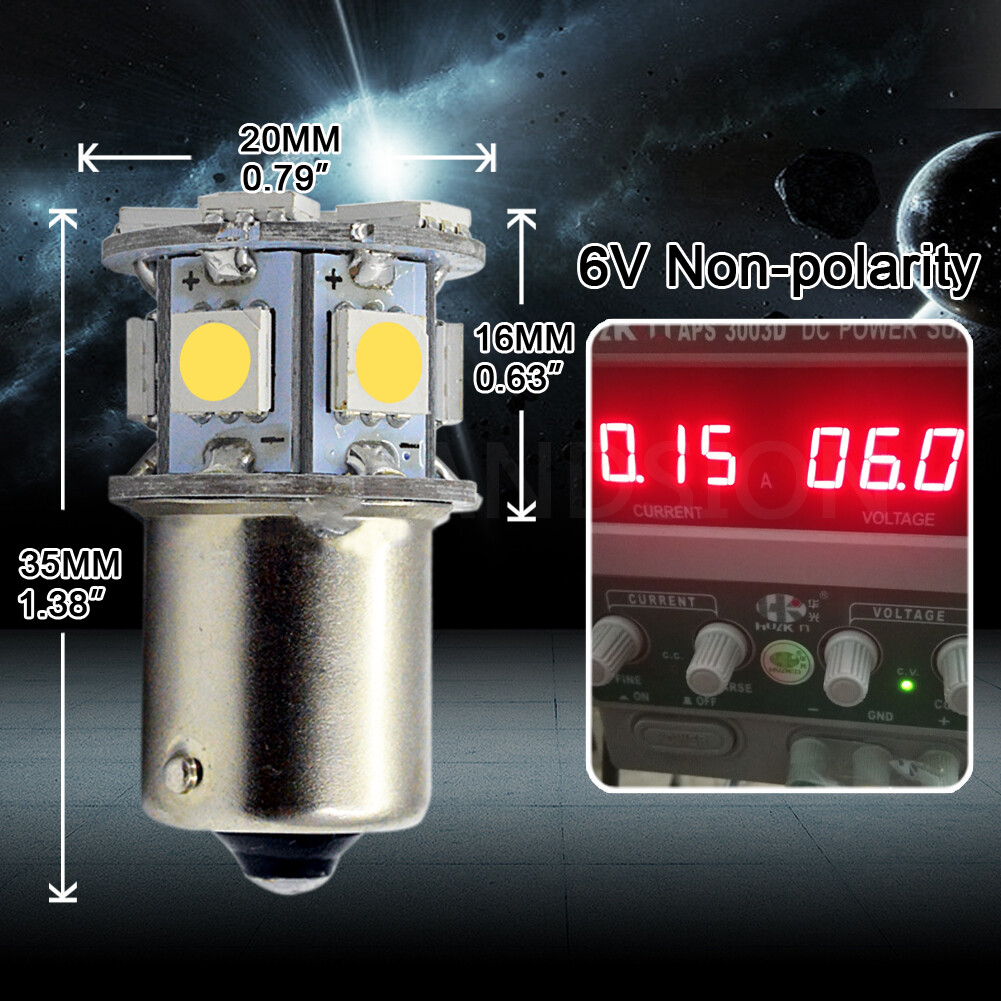 2pcs 1156 BA15S P21W Warm White Indicator Turn Signal Light Bulb 5050 ...