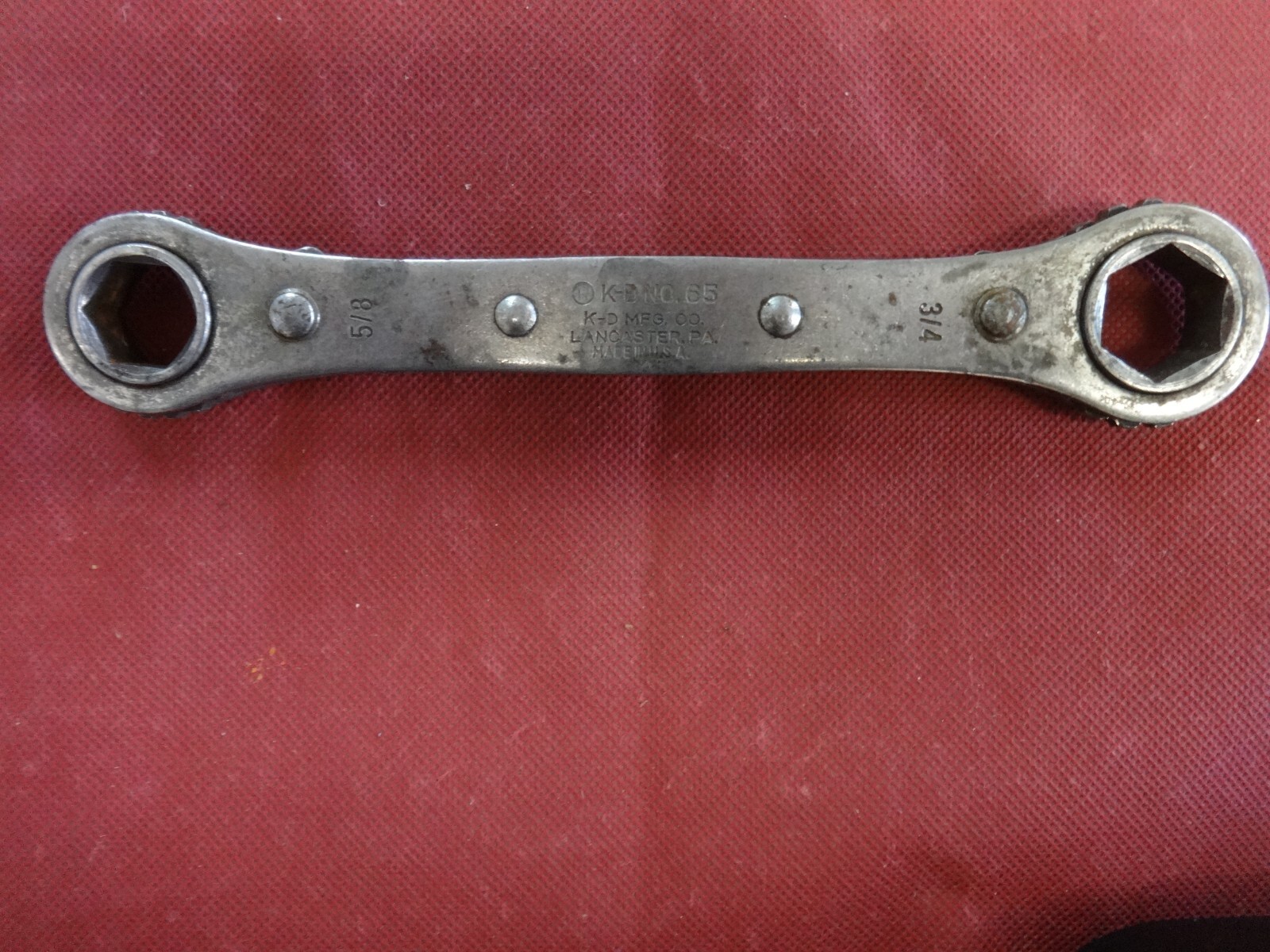 K-D Tools No.65 5/8" X 3/4" Ratcheting 6 point Box End Wrench USA ...